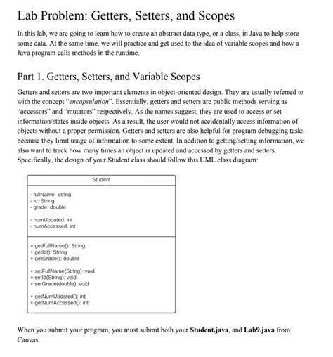 Solved Lab Problem Getters Setters And Scopes In This