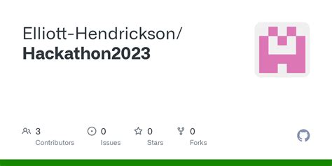 Github Elliott Hendricksonhackathon2023