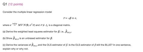 solved q1 12 points consider the multiple linear