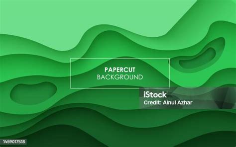 다중 레이어 녹색 색상 텍스처 3d 종이 컷 레이어 그라디언트 벡터 배너 추상 종이 컷 아트 배경 디자인 웹 사이트 템플릿 지형지도 개념 또는 부드러운 종이 접기 종이 컷