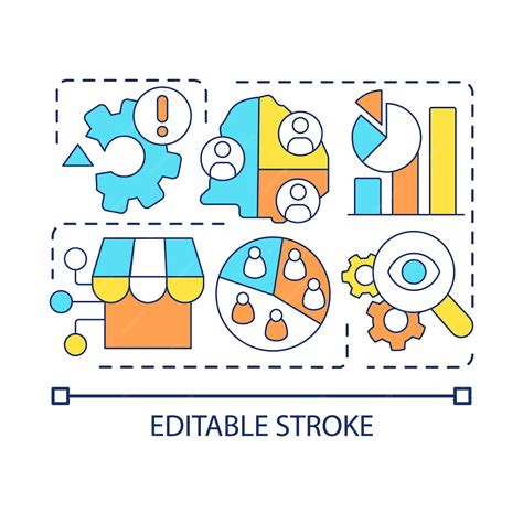Premium Vector Market Segmentation Research Concept Icon