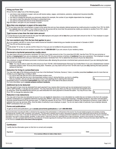 How To Fill Out A Td1 Form In Canada Spring Financial