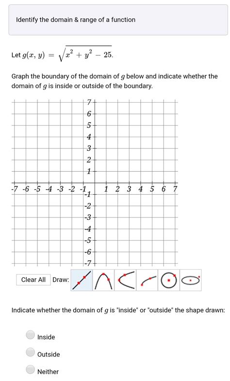 Solved Identify The Domain And Range Of A Function Let Gx Y