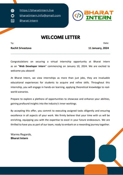 Rachit Srivastava On Linkedin Thank Your Bharat Intern For Giving Us This Opportunity