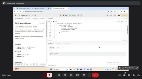 Leetcode 283 Move Zeroes Youtube