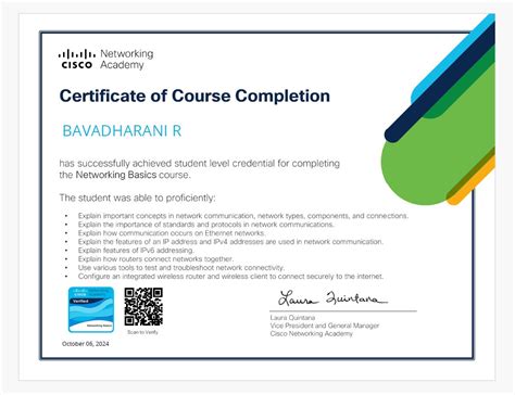Bavadharani R On Linkedin Cisco Networking Certification