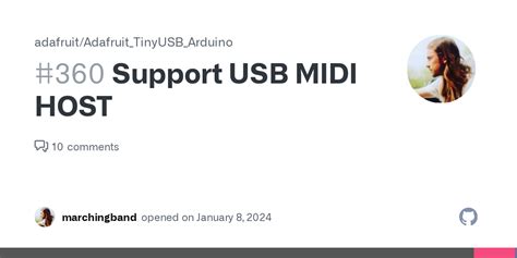 Support Usb Midi Host Issue Adafruit Adafruit Tinyusb Arduino Github