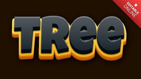 Tree Text Effect Generator