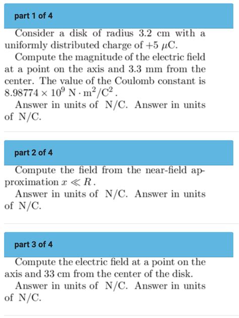 Solved Part Of Consider A Disk Of Radius Cm With A Chegg