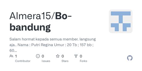 GitHub Almera15 Bo Bandung Salam Hormat Kepada Semua Member Langsung Aja Nama Putri