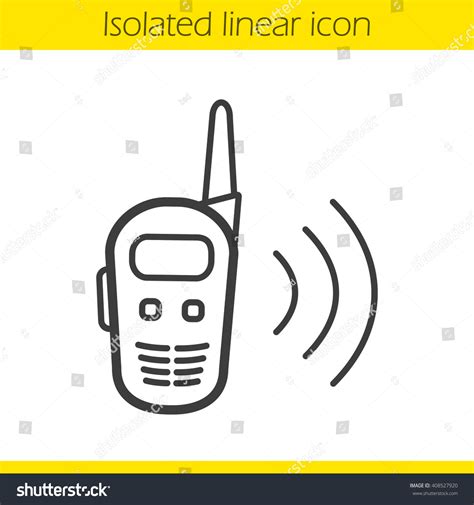 Walkie Talkie Linear Icon Thin Line Stock Vector Royalty Free 408527920 Shutterstock