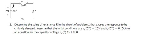 Solved Determine The Value Of Resistance R In The Circuit Chegg