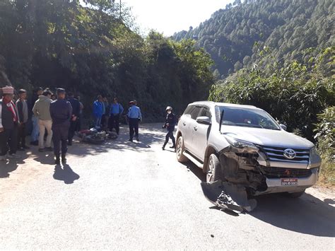 बागलुङमा कर्णाली प्रदेश सभामुख र उपसभामुख सवार गाडी दुर्घटना Badigad