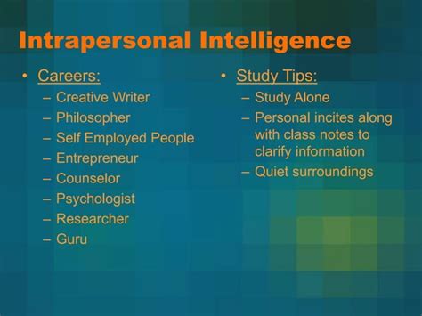 Multiple Intelligence Theory Of Psychology Ppt
