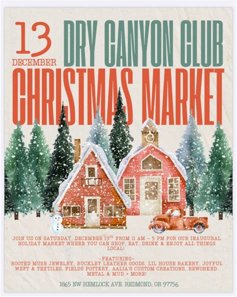 Christmas Market The Dry Canyon Club In Redmond