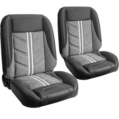 Custom Low Back Bucket Seats 69 Camaro Custom Buckets Black