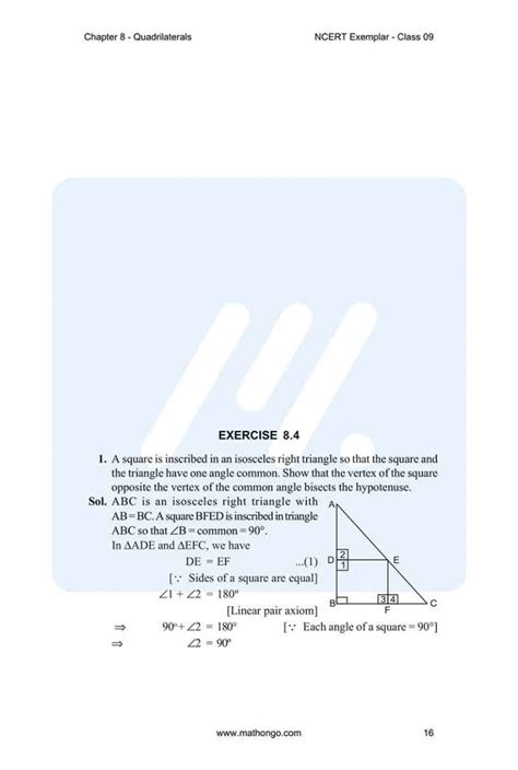 Ncert Exemplar For Class 9 Maths Chapter 8 Mathongo