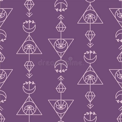 Vector Sacred Geometry Shapes Seamless Pattern Stock Vector Illustration Of Sacred Shape