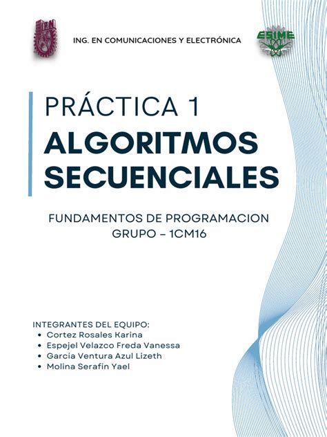 Practica 1 Algoritmo Secuenciales Pdf Algoritmos Lenguaje De Programación