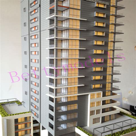 Tower Building Apartment Scale Model Paint Commercial Architecture Model Making Scale Model