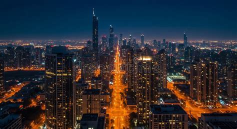 Metropolis Twilight Tapestry A Canvas Of Luminous Urban Complexity Generated Using Ai Stock