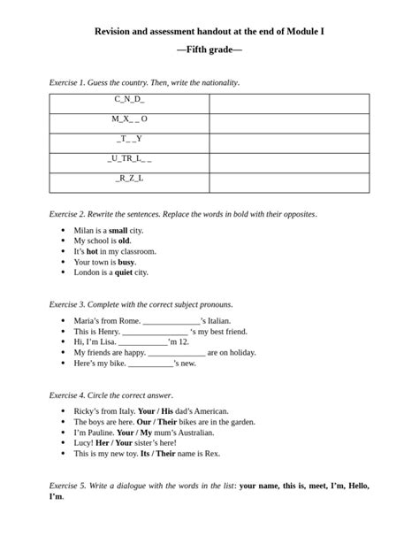 Fisa Evaluare Sfarsit Modul I Clasa V Pdf