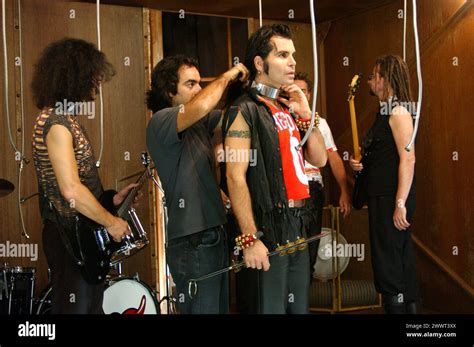 Milan Italy 11 07 2002 Piero Pelù Italian Singer Photographic Backstage Of The Music Video