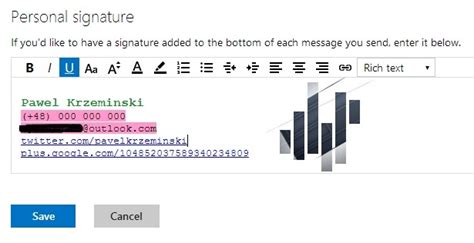 How To Set Up A Personal Signature In Outlook Com