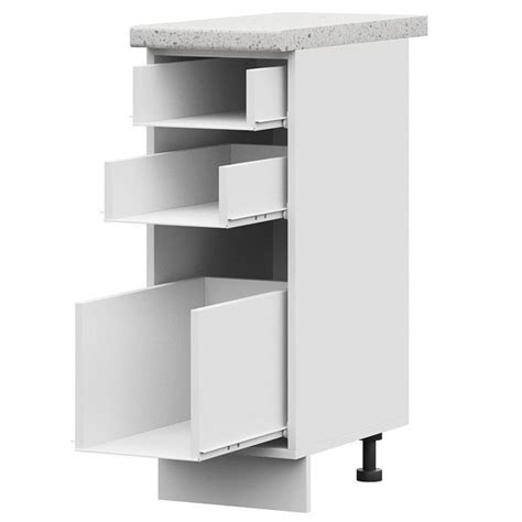 Корпус ШН3Я 300 шкаф нижн с 3 ящ Белый Без столешницы купить с доставкой по выгодным ценам