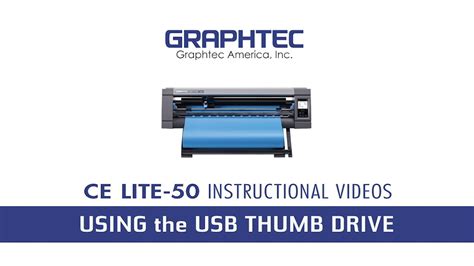 Graphtec CE LITE 50 Using The USB Thumb Drive Port YouTube