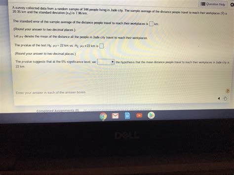 solved question help a survey collected data from a random