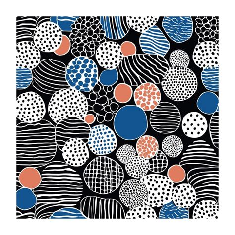 Premium Vector Eclectic Pattern Full Of Dots Spots And Floral Shapes