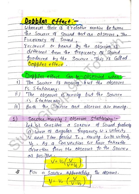 Chapter 15 Waves Class 11 Handwritten Notes Pdf Download