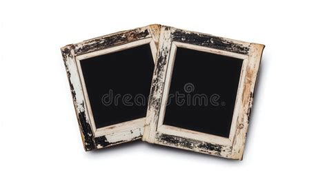 Two Colorful Polaroid Pictures Are Sitting Neatly On A White Surface Stock Image Image Of