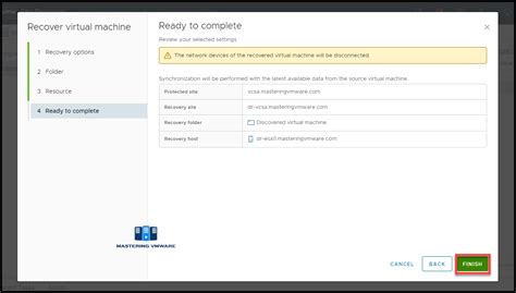 How To Recover Vm In Vsphere Replication 8 Mastering Vmware Cpanel Plus
