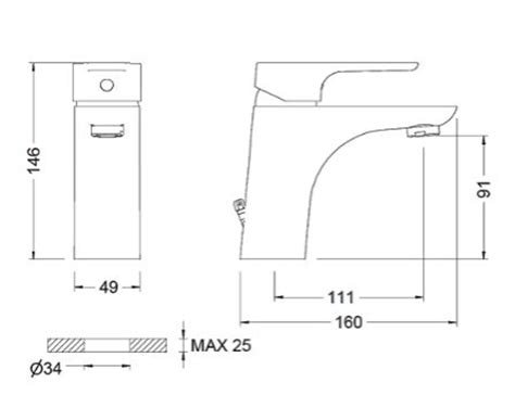 Kerama Marazzi 64130 32 41 66 ხელსაბანის შემრევი Single Lever Wash Basin Mixer