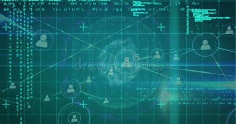 Animation Of Profile Icons Connected With Lines Programming Languages