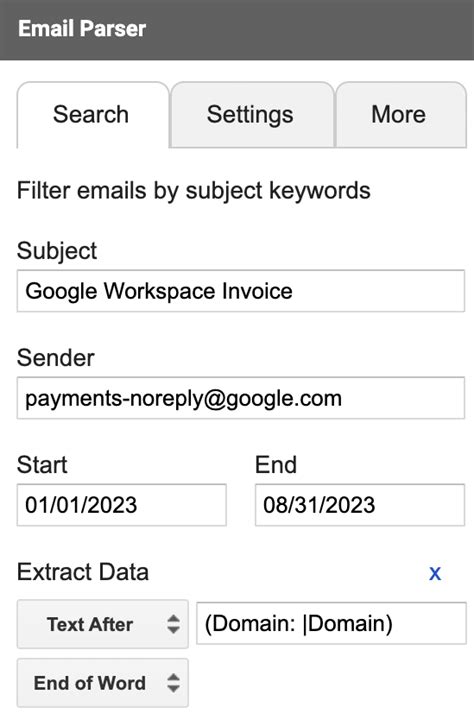 Email Parser Emails To Sheets