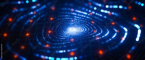 3d Render Of Concept Data Visualization Collection Processing And