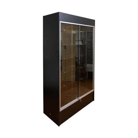 78 Black Wall Display Case Black Wall Showcase