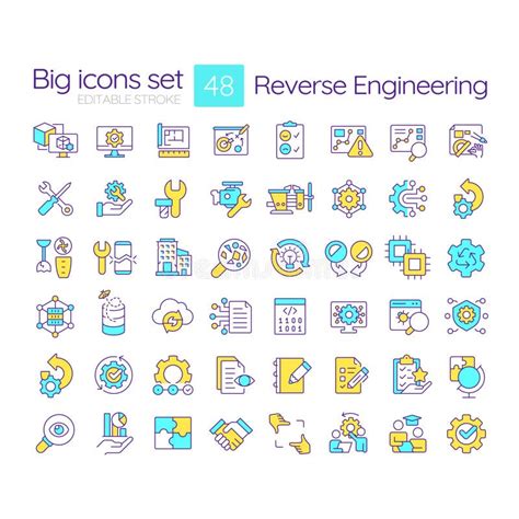 Reverse Engineering Process Rectangle Infographic Vector Stock Vector