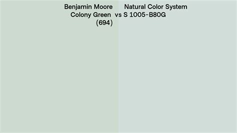 Benjamin Moore Colony Green 694 Vs Natural Color System S 1005 B80g
