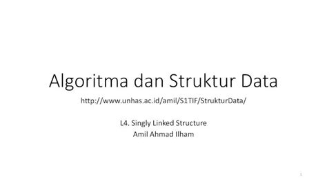 PDF Algoritma Dan Struktur Data Struktur Data OL Pdf Singly Linked