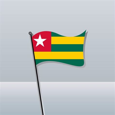 Illustration Of Togo Flag Template 13346322 Vector Art At Vecteezy