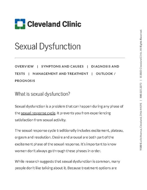 Sexual Dysfunction Disorders Treatment Symptoms Diagnosis Sexual Dysfunction OVERVIEW