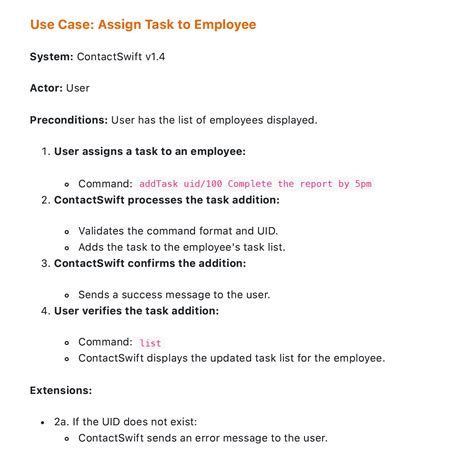 Incorrect Formatting For Developer Guide Use Cases · Issue 3242 · Nus