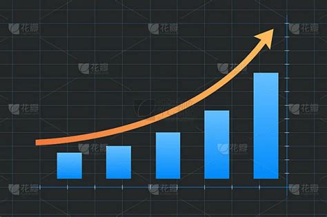 增长图上有一个向上的箭头素材 花瓣网
