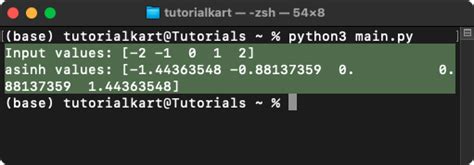 Numpy Asinh Inverse Hyperbolic Sine