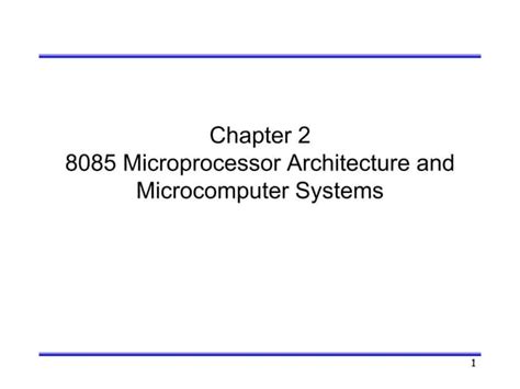 Chapter 2 8085 Microprocessor Architecture And Microcomputer Systems Pdf