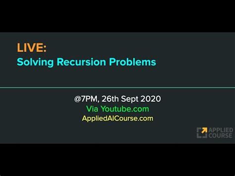 LIVE Solving Recursion Problems YouTube